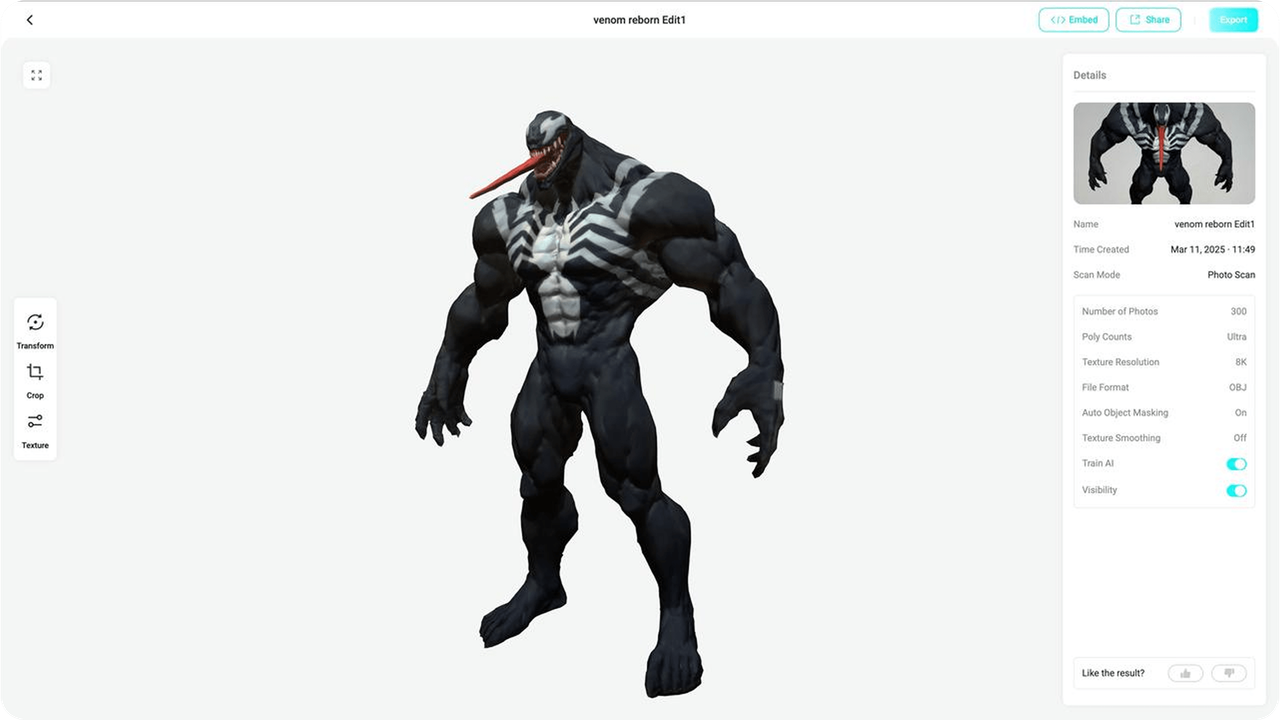 Marvel Rivals 3D Models: Venom Mod - KIRI Engine