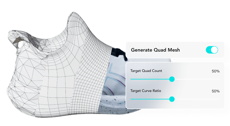 Quad-Mesh Retopology - KIRI Engine